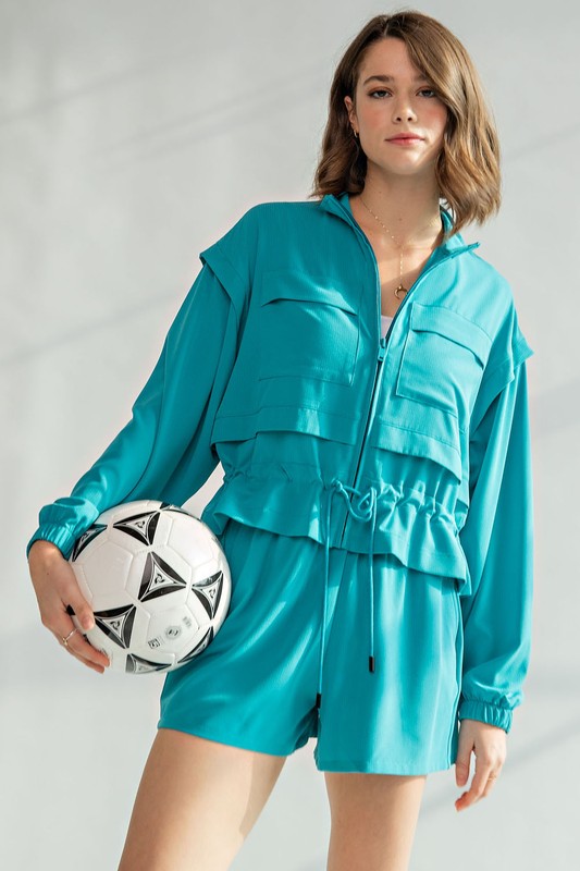 Crinkle Woven Fabric Athleisure Jacket – Kasey's Closet - A Kasey ...